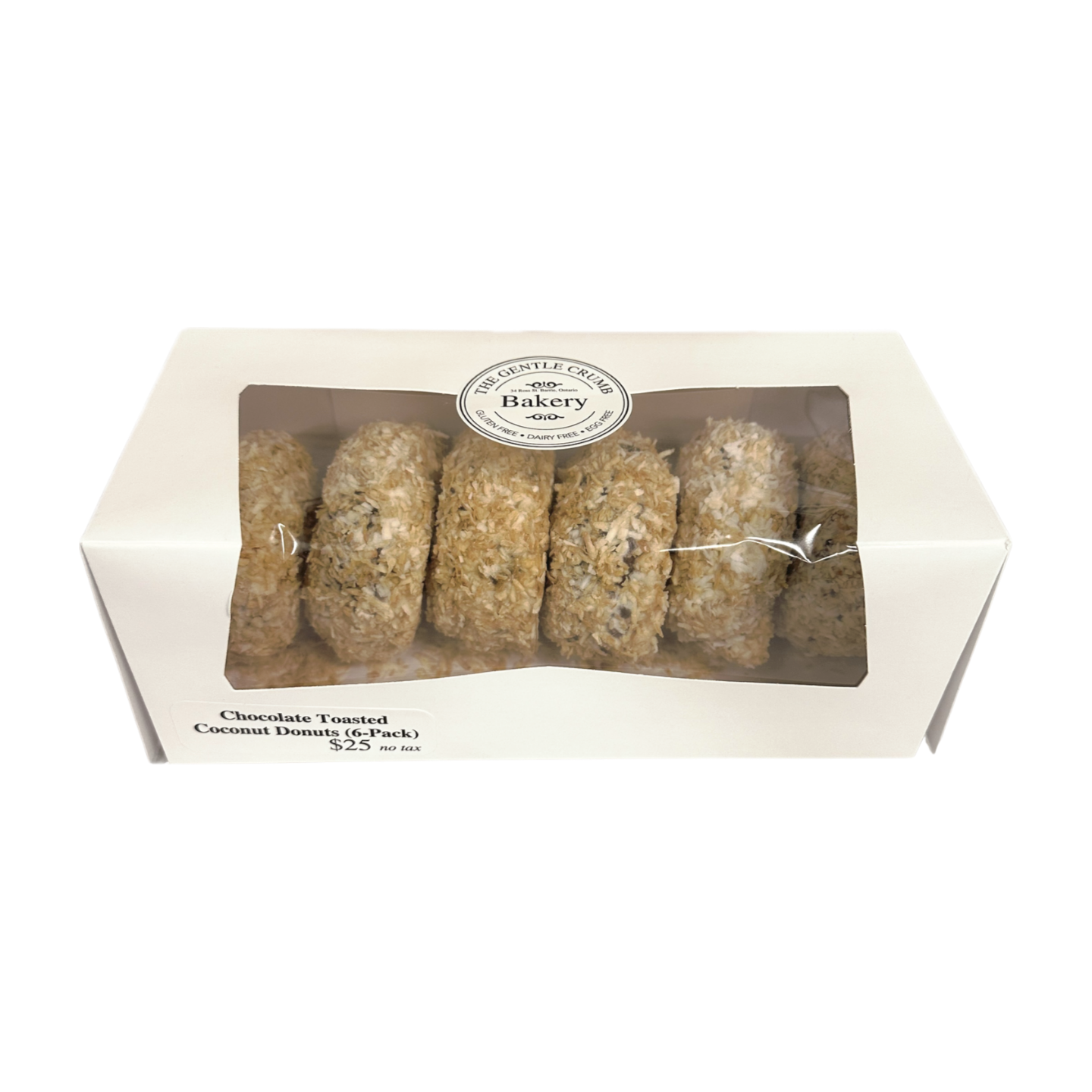 Chocolate Toasted Coconut Donut (6-Pack) – The Gentle Crumb + Eco Refillery